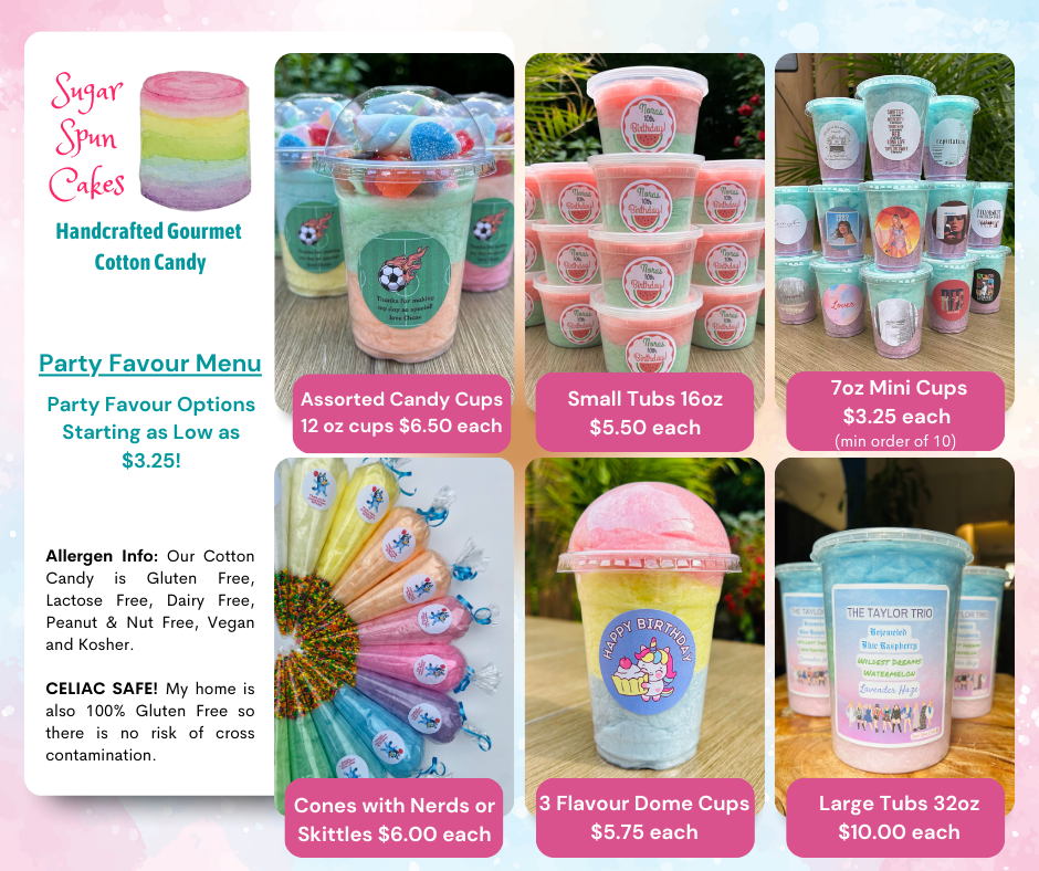 Party Favours – Sugar Spun Cakes