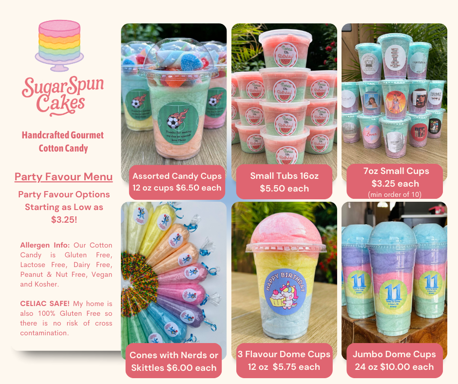 Party Favours – Sugar Spun Cakes
